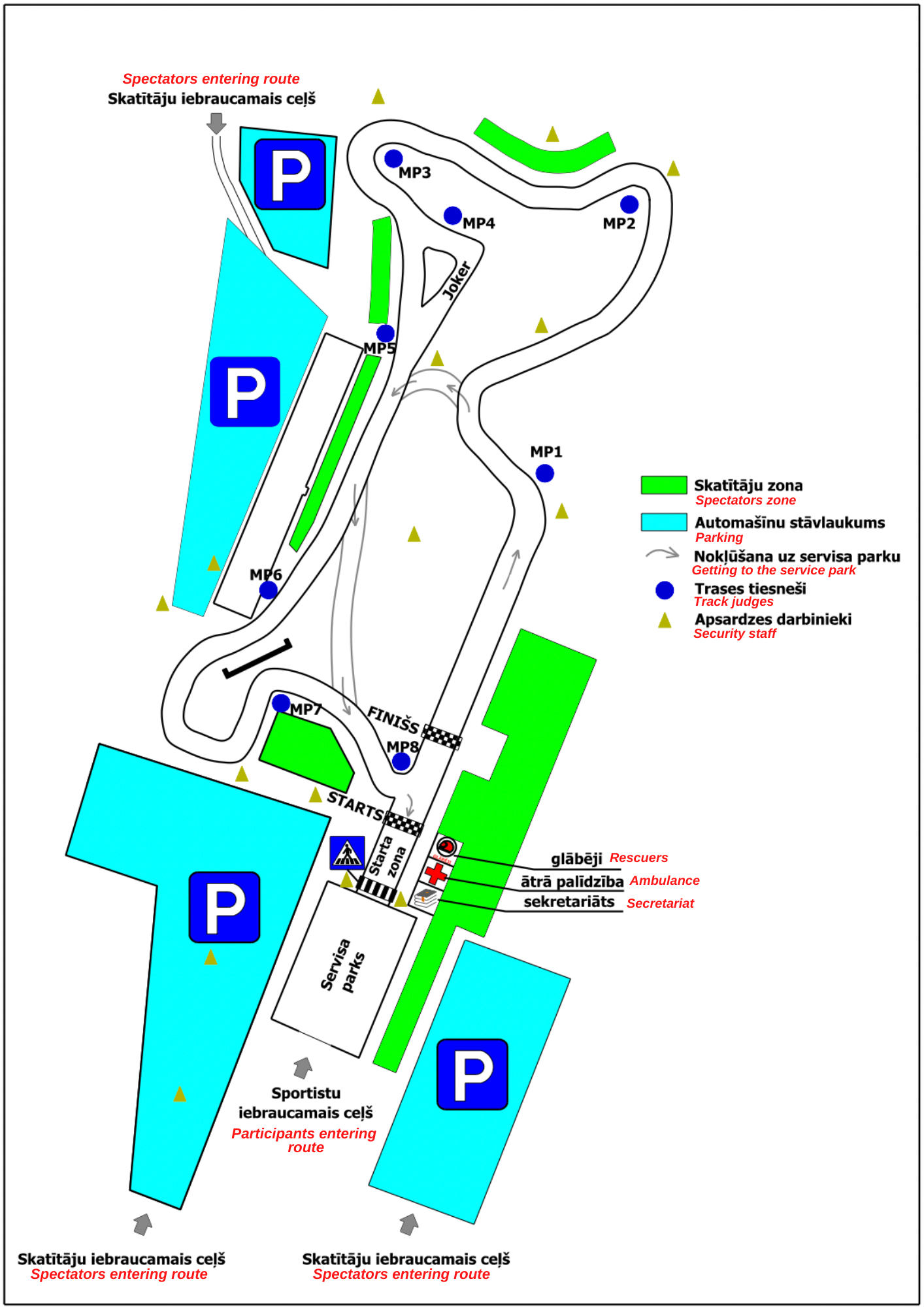 Plan of the territory of the Baroni track